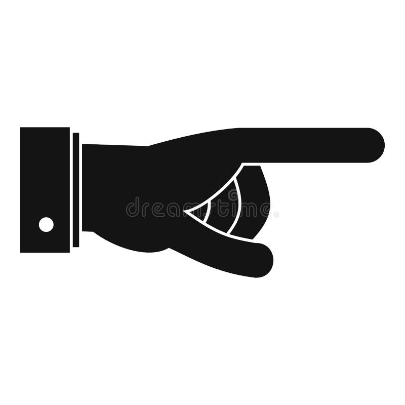 La Mano Va Icono, Estilo Negro Simple Ilustración del Vector ...