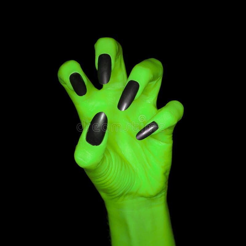 La mano verde. foto de archivo. Imagen de halloween, aislado - 26283776