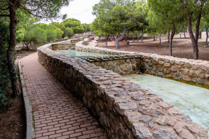 La Mata Park stock image. Image of parque, spain, waterfall - 125779963