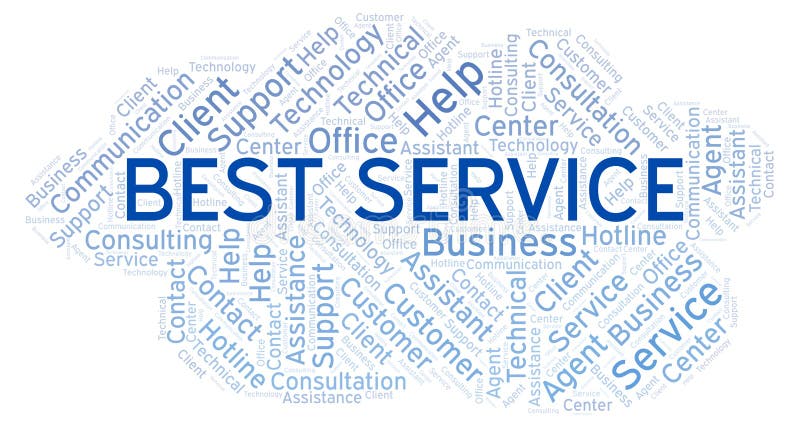 La Mejor Nube De La Palabra De Servicio Stock de ilustración ...