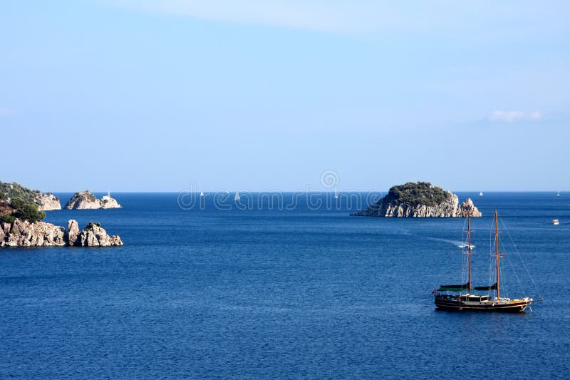 La Mer. La Turquie. Marmaris Photo stock - Image du bleu, course: 14518058