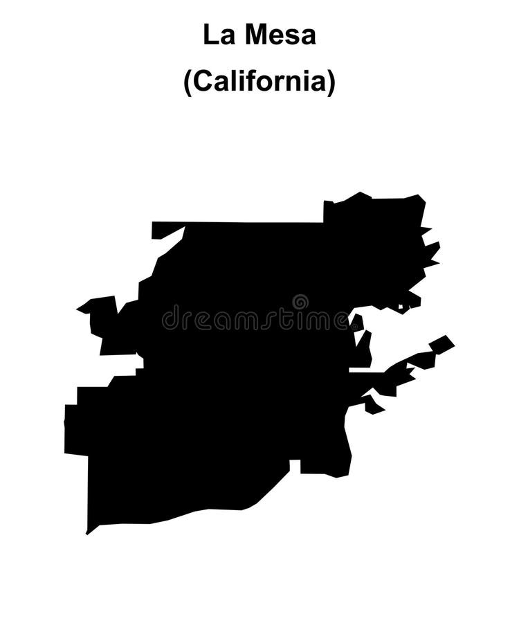 La Mesa outline map stock vector. Illustration of atlas - 356995033