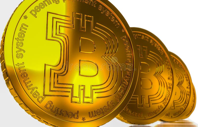 La Moneta BTC Del Pezzo Il Nuovo Mone Virtuale, 3d Rende Illustrazione ...