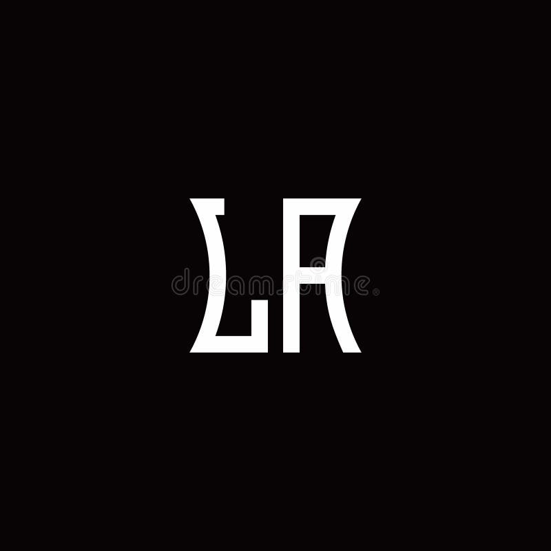 LA Monogram Logo Letter with Curved Side Style Stock Vector ... LA Monogram Logo Letter with Curved Side Style Stock Vector ...