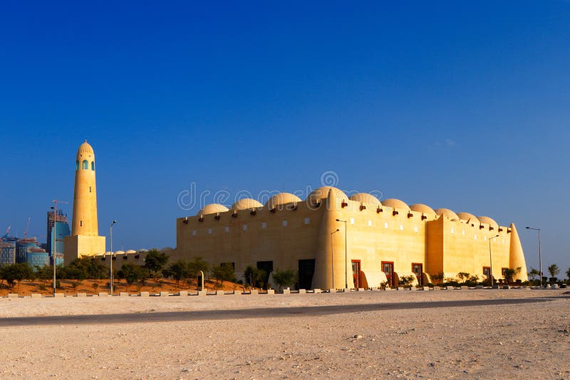 La Mosquée Grande De Doha, Qatar Image stock - Image du arabe ...