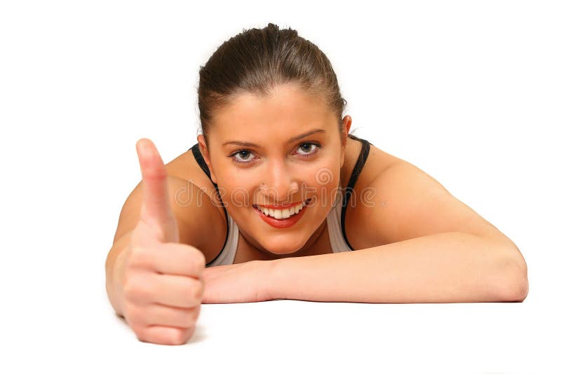 Retrato De Manosear Con Los Dedos Encima De Muchacha Foto de archivo ...