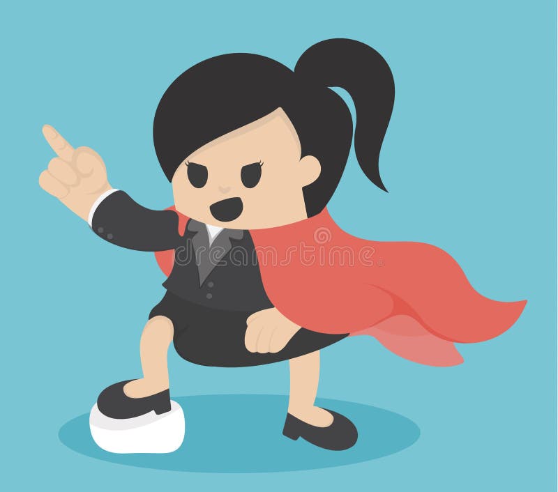 La Mujer De Negocios Va Al Objetivo Ilustración del Vector ...