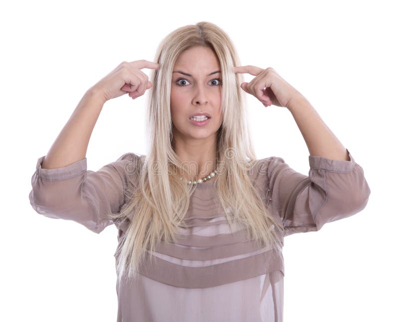 Mujer Mayor Pasmada Aislada Que Mira Lado Pensativo Y Triste Foto de ...