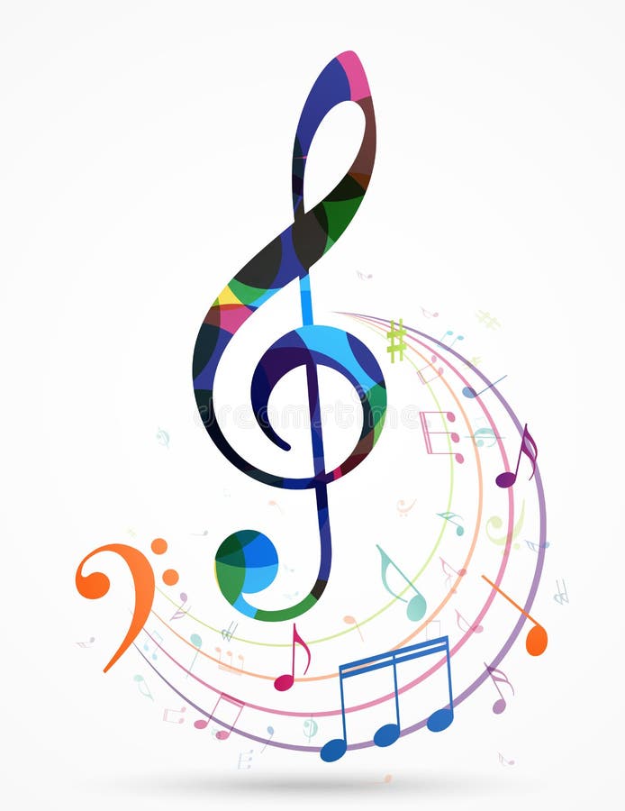 La Musique Colore Note Le Fond Stock Illustrations, Vecteurs, & Clipart ...