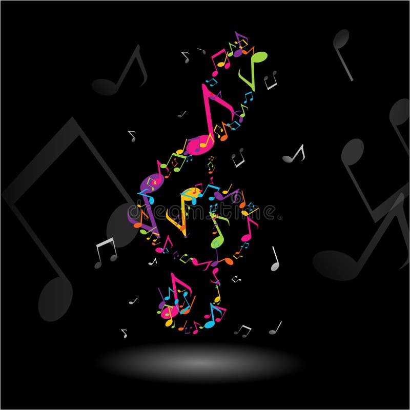 LA MUSIQUE DE CLEF TRIPLE NOTE L'ILLUSTRATION Illustration de Vecteur ...