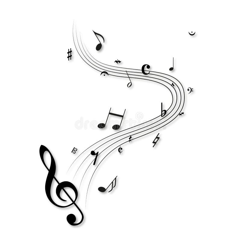 La musique note la clef illustration stock. Illustration du musique ...