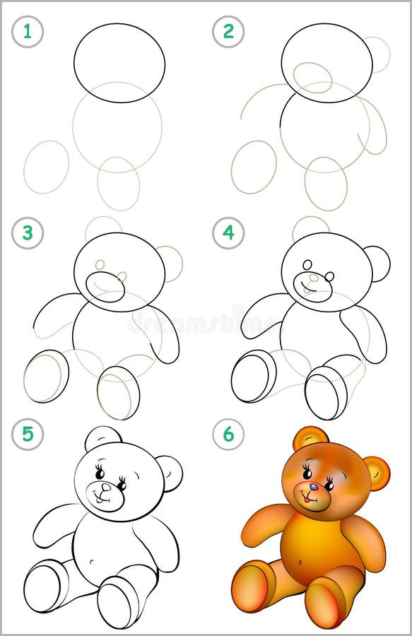 La Page Montre Comment Apprendre Point Par Point à Dessiner Un Ours De ... La Page Montre Comment Apprendre Point Par Point à Dessiner Un Ours De ...
