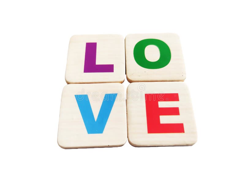 La Palabra Amor Hecha De Letras De Colores Foto de archivo - Imagen de ...