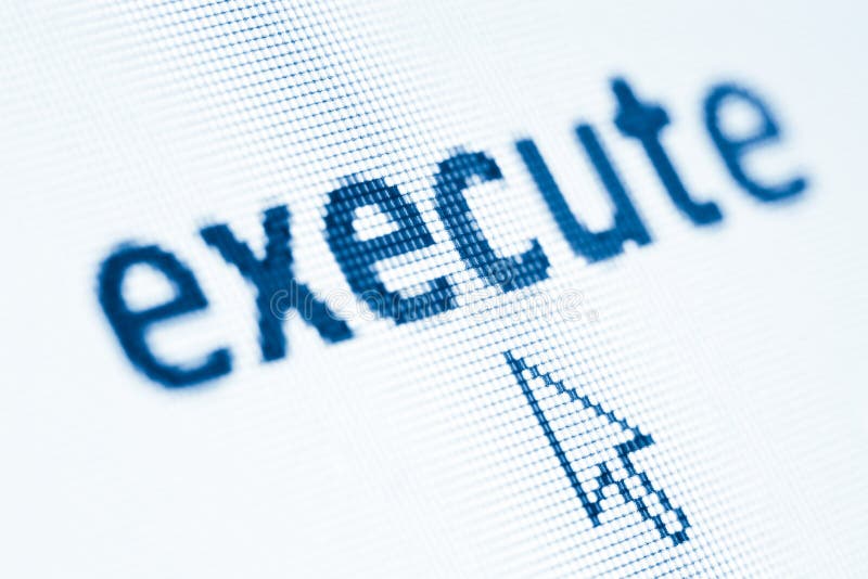 La palabra ejecuta foto de archivo. Imagen de sociedad - 12370064