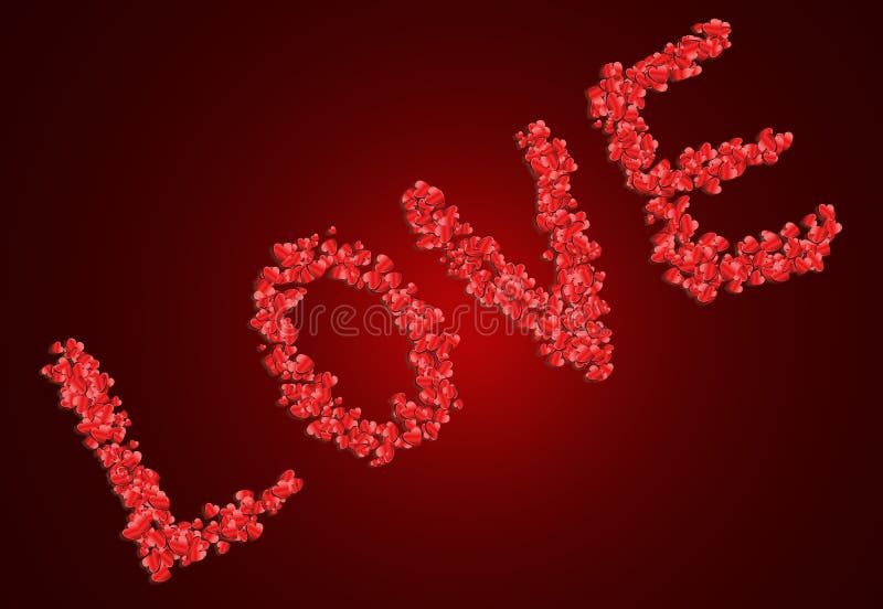 La palabra es amor. stock de ilustración. Ilustración de texto - 23059520