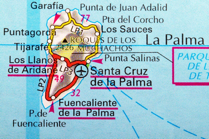 La Palma map stock image. Image of netherlands, denmark - 36800911