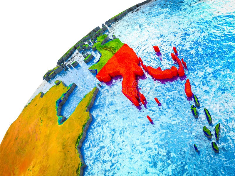 La Papuasia Nuova Guinea Su Terra 3D Fotografia Stock - Immagine di ...