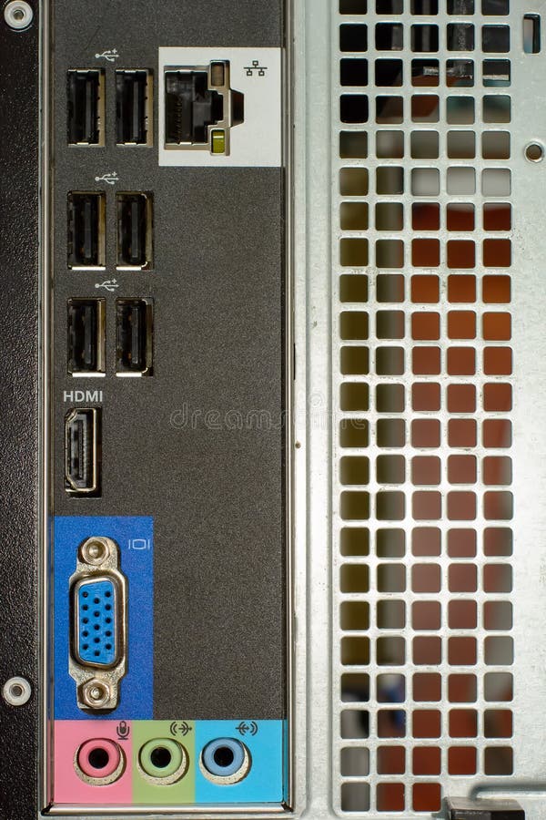 La Parte Posteriore Del Pc Del Computer Di Caso Fotografia Stock ...