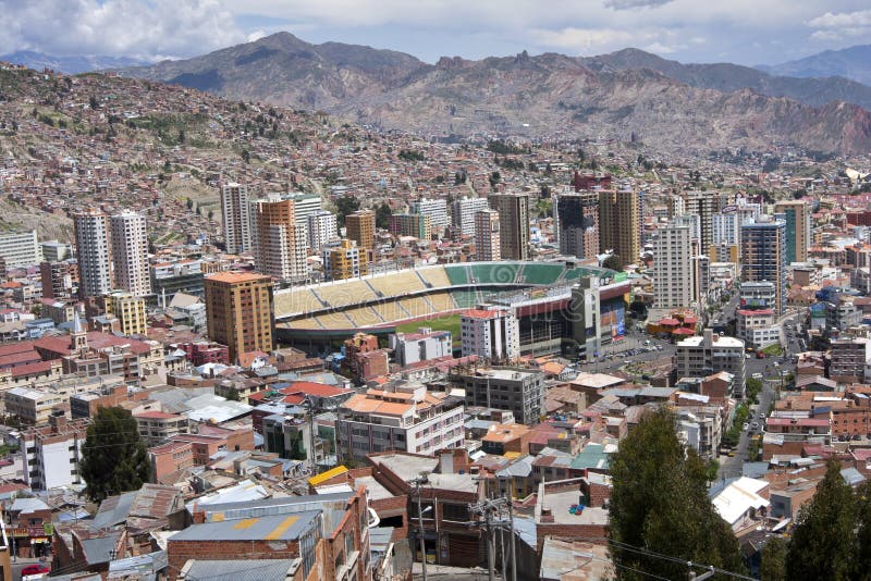 La Paz, Bolivia. stock image. Image of buildings, altitude - 18609999