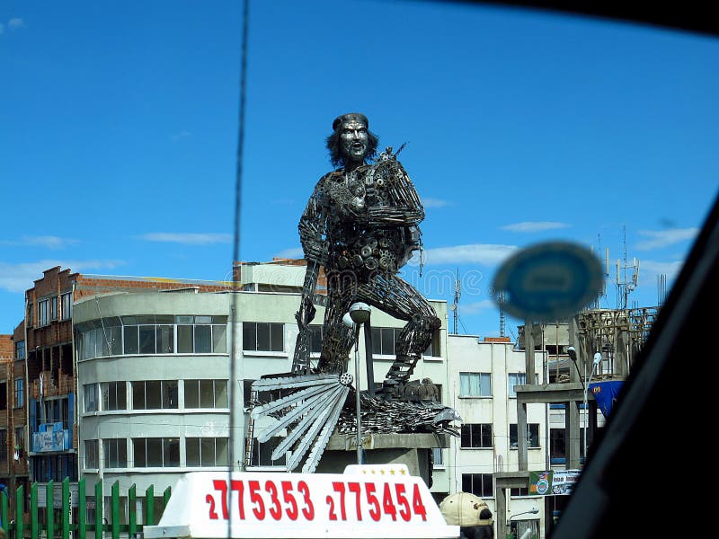 La Paz, Bolivia - 08 May 2011: the Statue of Che Givara in La Paz ...