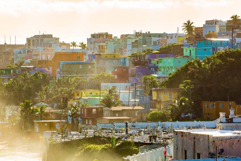 La Perla District in Old San Juan at Sunrise Stock Photo - Image of ...