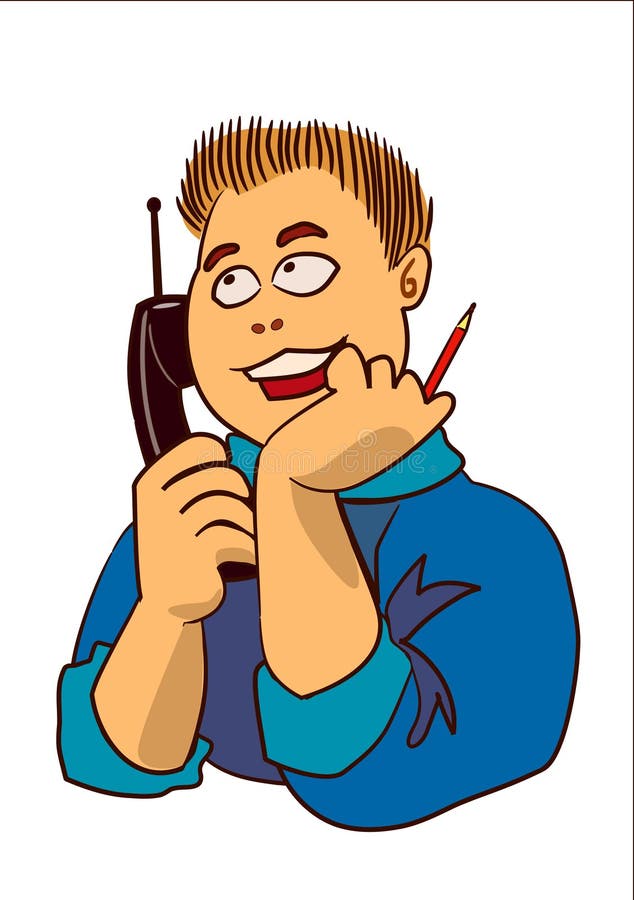 La Persona Che Parla Al Telefono Illustrazione Vettoriale ...