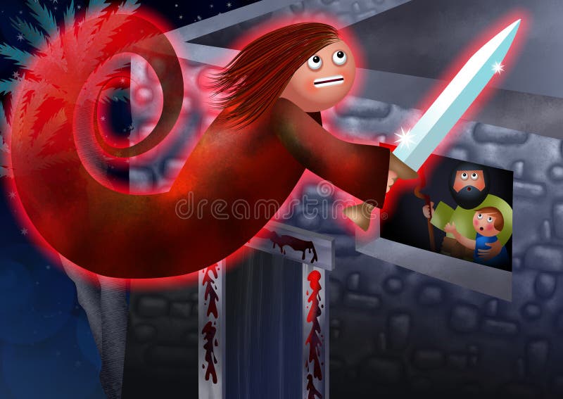 La plaga del primogénito stock de ilustración. Ilustración de miedo ...