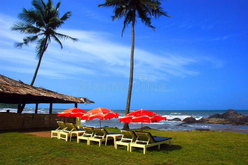 La plage de la Goa-Inde. image stock. Image du inde, plage - 5442767