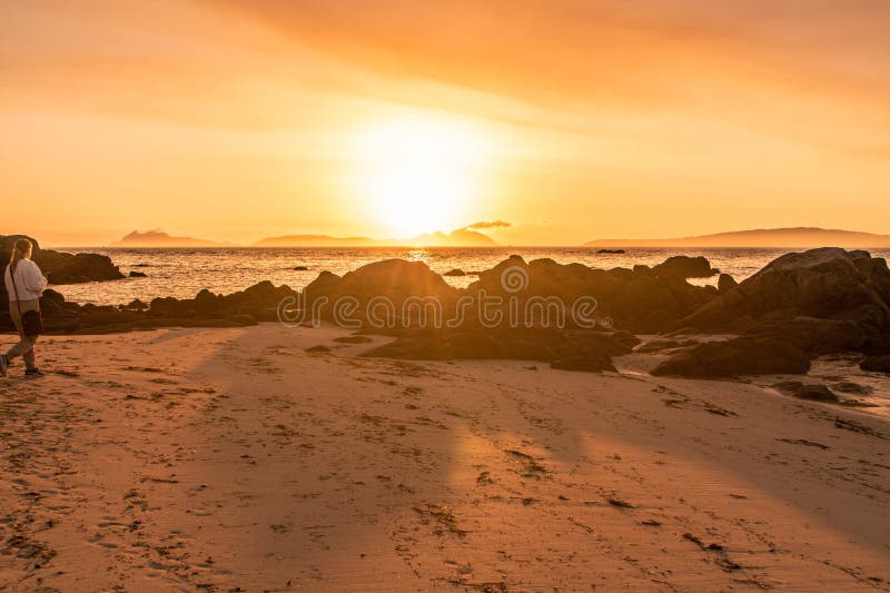 La Playa De Samil at Vigo, Spain Stock Image - Image of playa ...