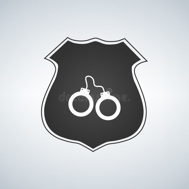 Icono Largo De La Sombra Del Diseño Plano De Las Esposas Símbolo De La