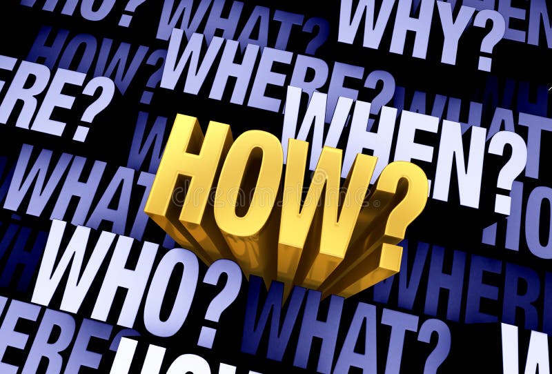 La Pregunta Importante Es 'cómo?' Stock de ilustración - Ilustración de ...