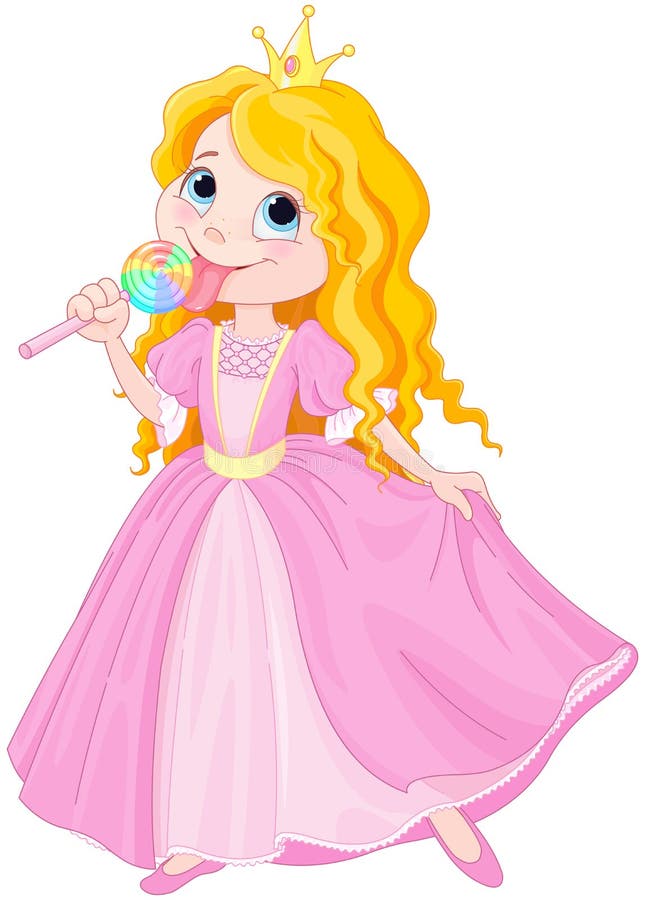 La Princesa Lame La Piruleta Ilustración del Vector - Ilustración de ...
