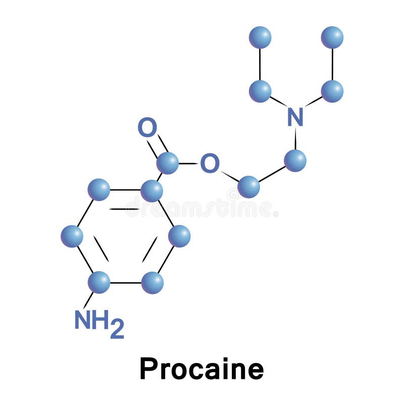 Procaine Molecule. is a Local Anesthetic Drug. Structural Chemical ...