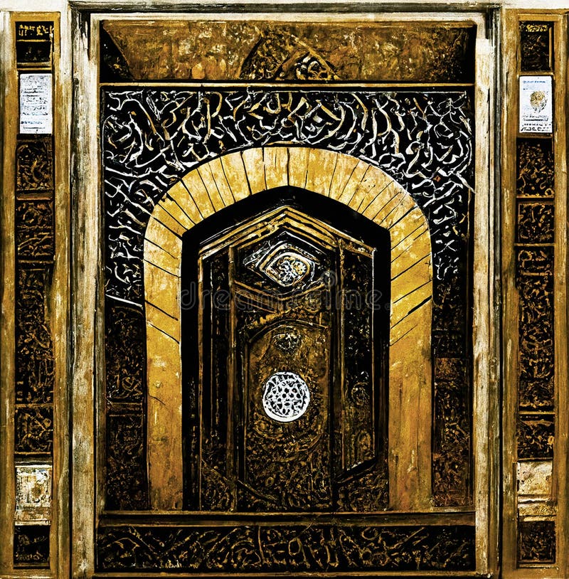 La Puerta De La Misericordia O La Puerta Mística De Kaaba Stock de ...