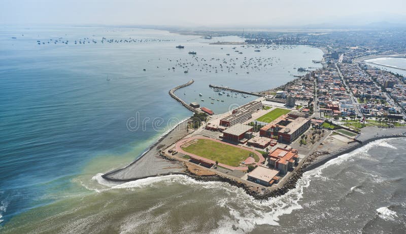 La Punta Callao Peru. Aerial View. Panoramic View. Stock Photo - Image ...