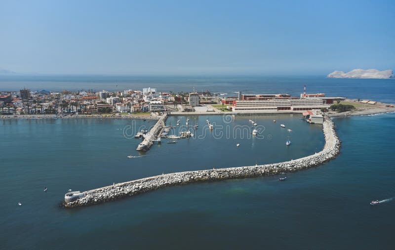 La Punta Callao Peru. Aerial View. Panoramic View. Stock Image - Image ...