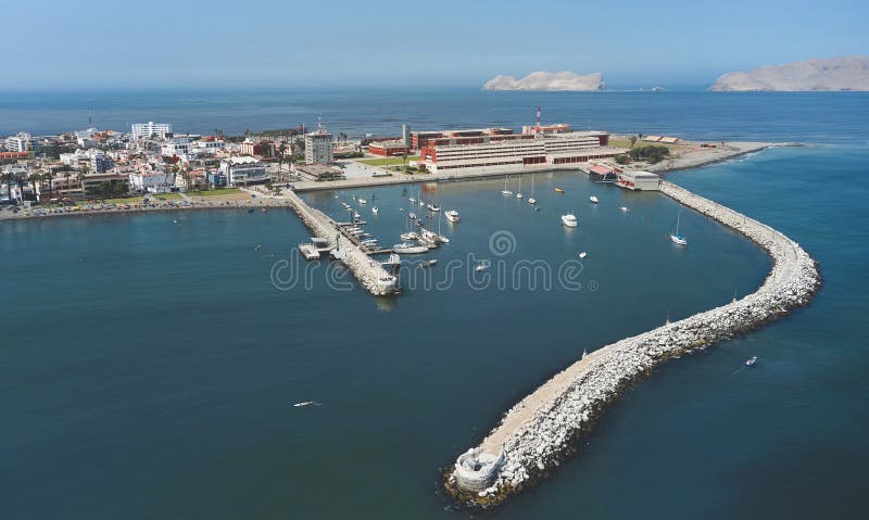 La Punta Callao Peru. Aerial View. Panoramic View. Stock Image - Image ...