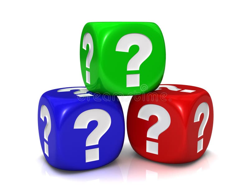 La Question Cube L'illustration Du Concept 3d Illustration Stock ...