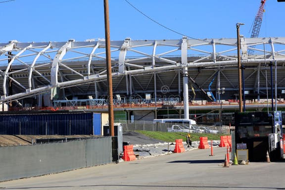LA Rams Stadium Construction Site Editorial Photography - Image of ...