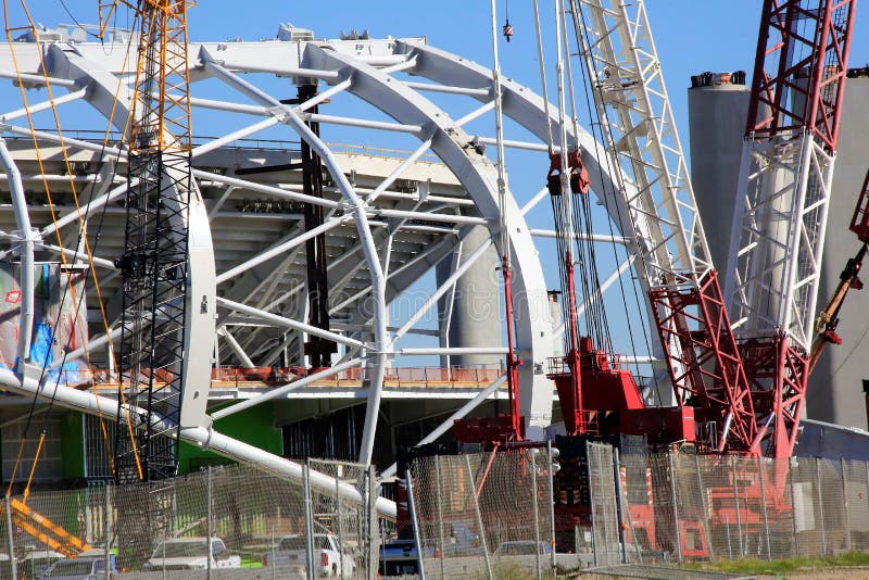 LA Rams Stadium Construction Site Editorial Image - Image of taxpayers ...