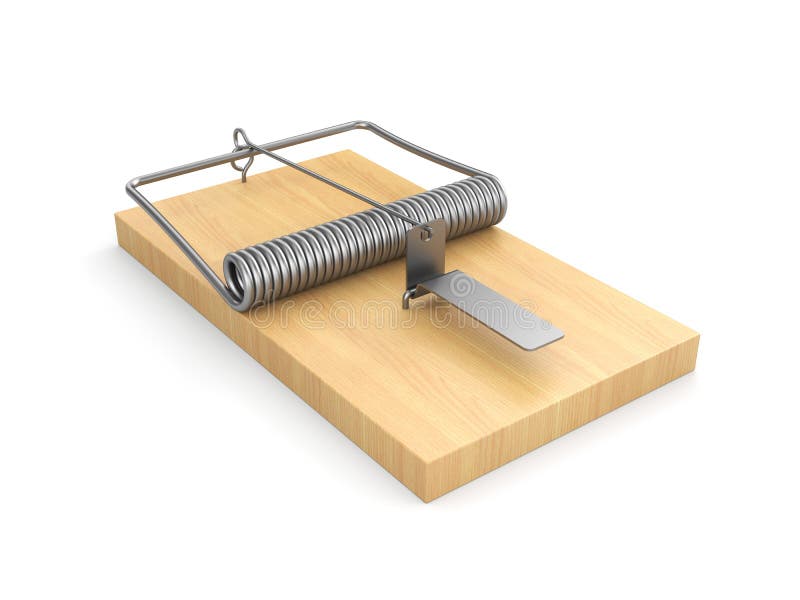 Ratonera De Madera Sobre Blanco Stock de ilustración - Ilustración de ...