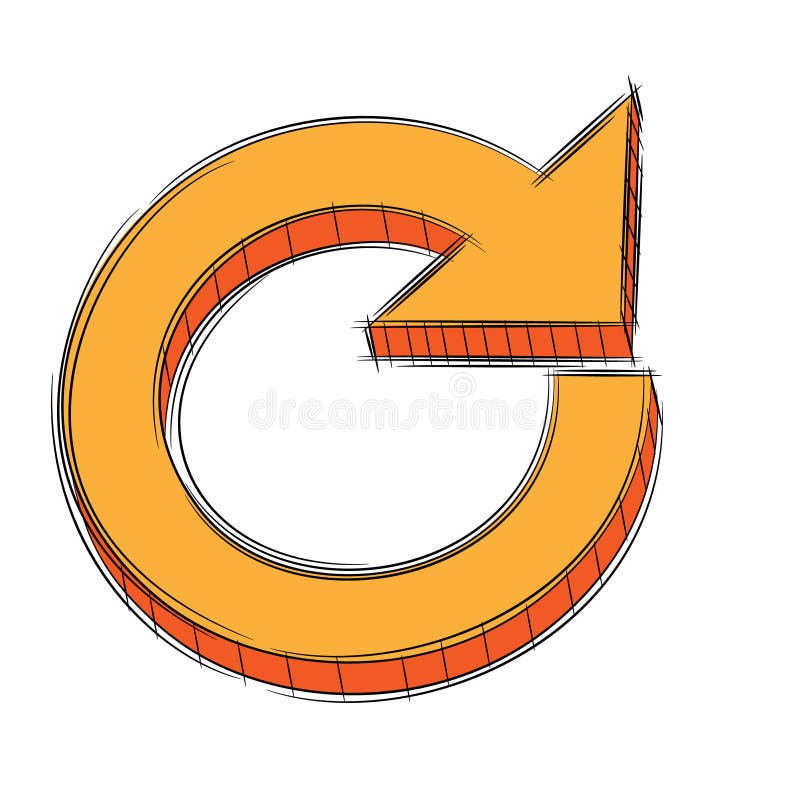 La Recarga 3D O Restaura El Icono EPS8 Ilustración del Vector ...