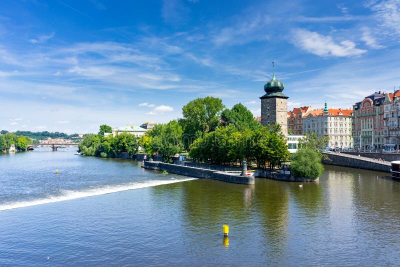 La Repubblica Ceca Della Moldava Praga Del Fiume Immagine Stock ...