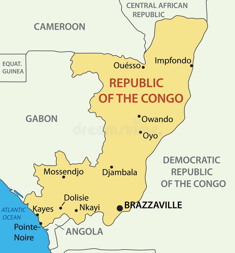 La Repubblica Del Congo - Mappa Di Vettore Illustrazione Vettoriale ... La Repubblica Del Congo - Mappa Di Vettore Illustrazione Vettoriale ...