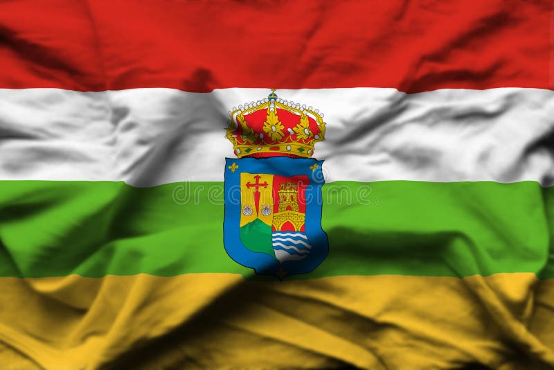 La Rioja Realistic Flag Illustration. Stock Illustration - Illustration ...