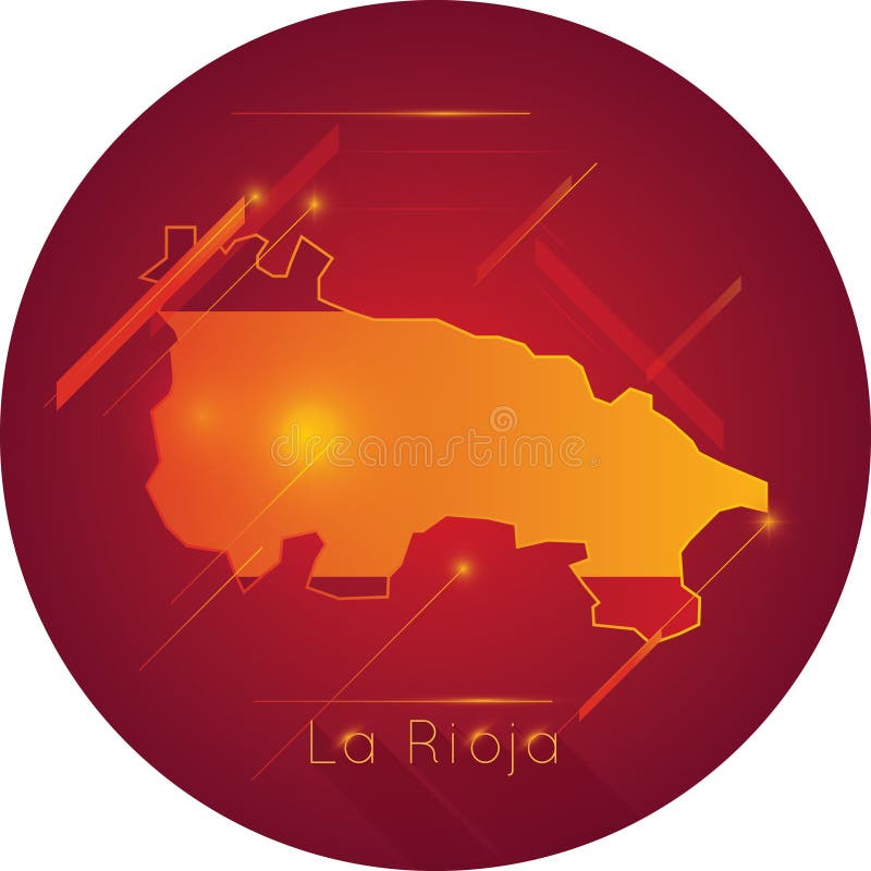 La Rioja Map. Vector Illustration Decorative Design Stock Illustration ...