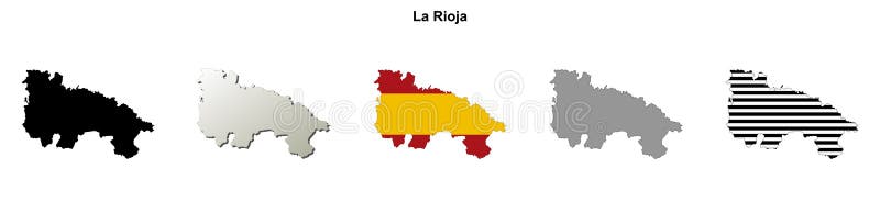 La Rioja outline map stock illustration. Illustration of province ...
