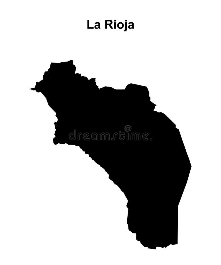 La Rioja outline map stock vector. Illustration of vector - 360325860