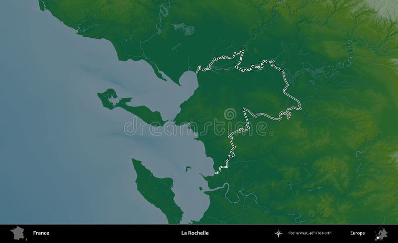 La Rochelle Outlined, France. Physical Stock Image - Image of ...
