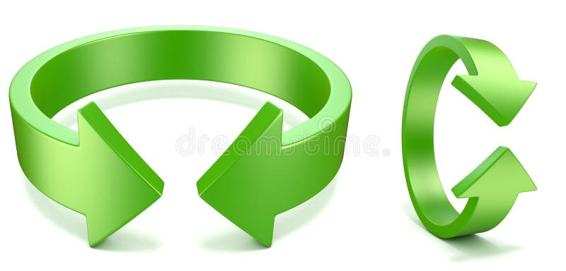 La Rotation Verte, Horizontale Et Verticale, Flèche Signe 3d ...